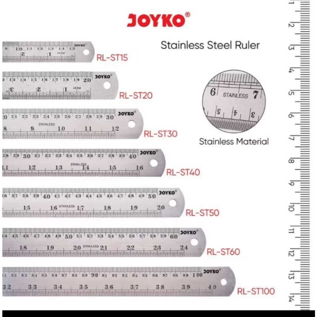 Jual Penggaris besi 1 meter Joyko, penggaris besi 100 cm joyko | Shopee ...