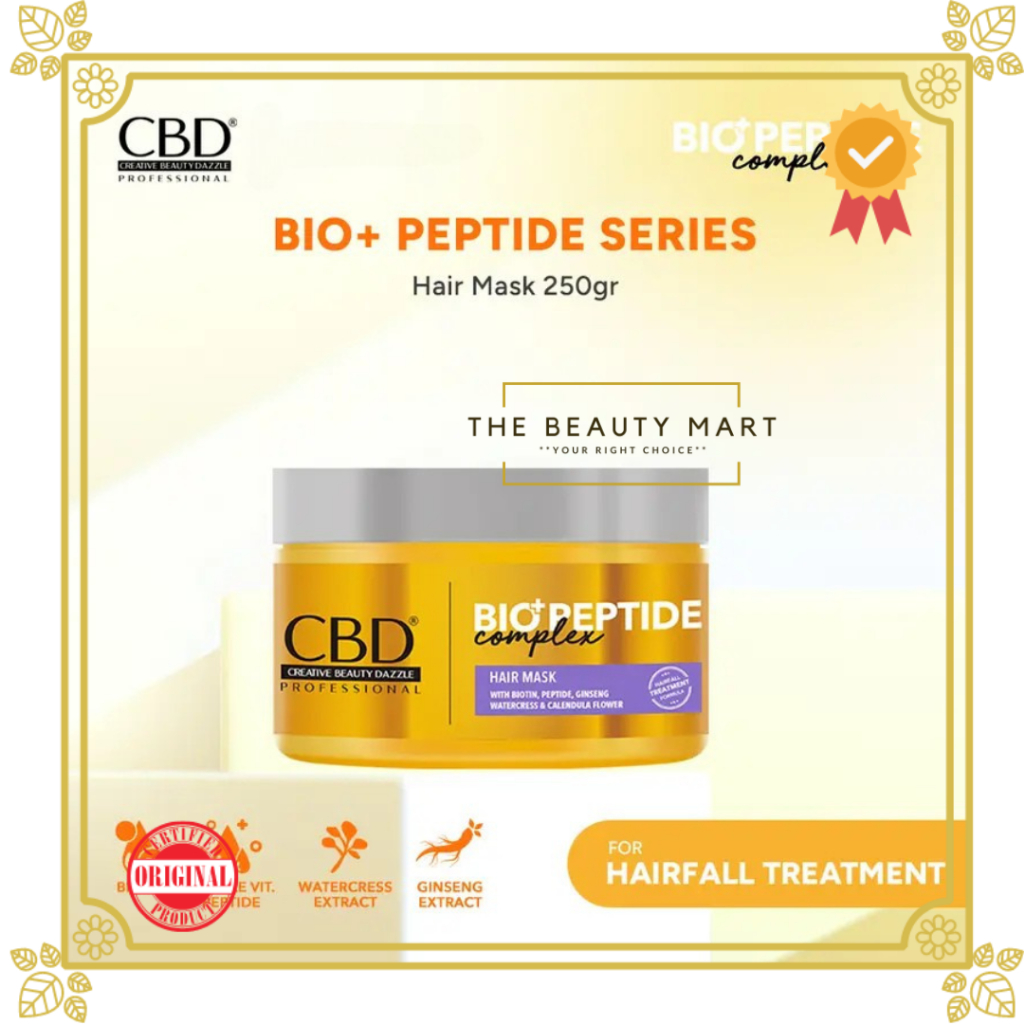 Jual CBD Bio+ Peptide Complex Hair Mask 250ml | Shopee Indonesia