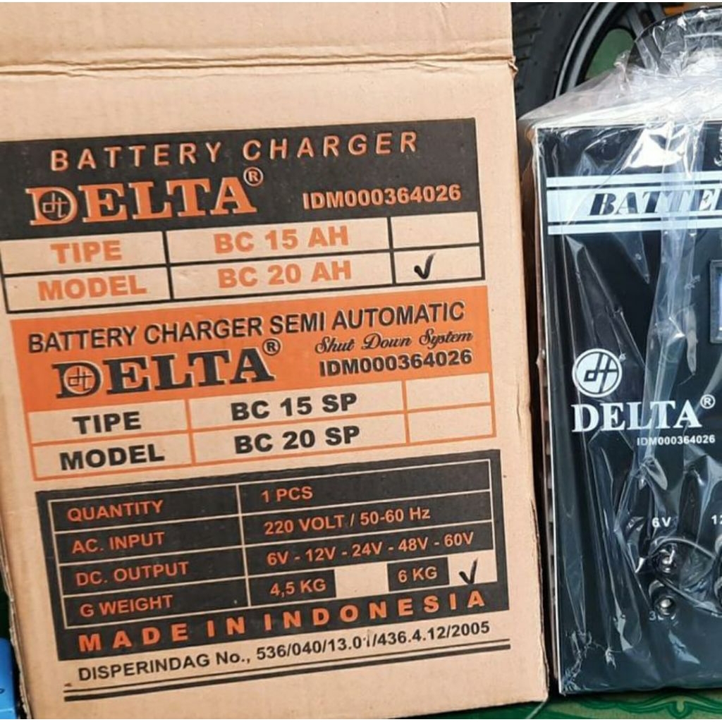 Jual CHARGER BATTERY DELTA 20A / CES AKI DELTA 20AMP / CHARGER AKI ...