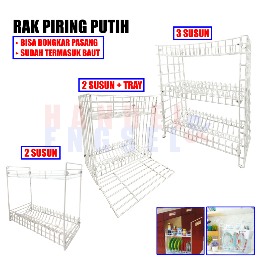 Jual Rak Piring Susun Bongkar Pasang Rak Dapur Serbaguna Piring dan ...