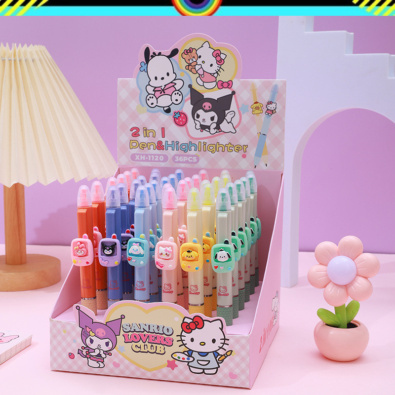 Jual PULPEN STABILO LUCU | PULPEN WARNA KITTY | HIGHLIGHTER PEN KUROMI ...