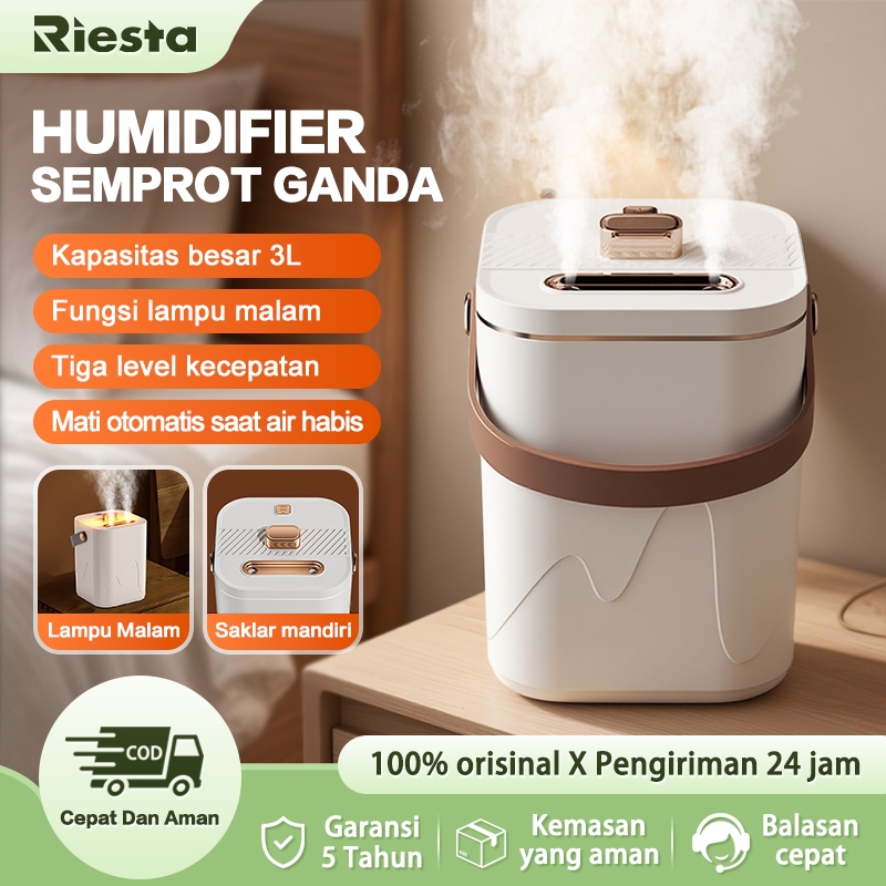 Jual Riesta Humidifier 3L Air humidifier [Semprot Ganda] Air Purifier ...