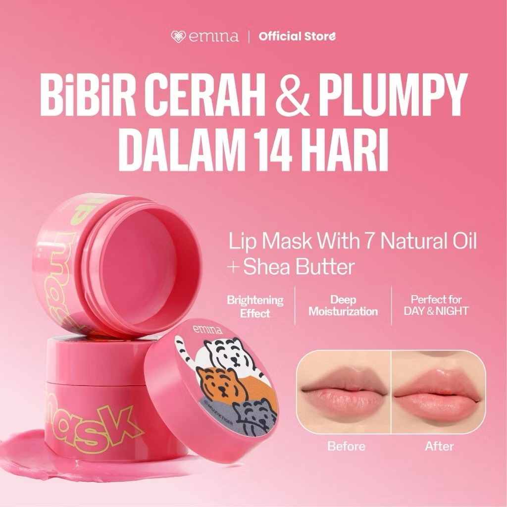 Jual Emina Lip Mask x Muzik Tiger 9 g - Masker Perawatan Bibir Lembab ...