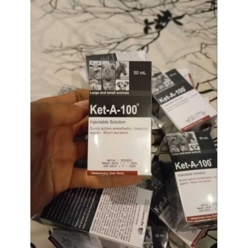 Jual ket-A 100 Injeksi Asli Original Khusus Obat Hewan Ternak | Shopee ...