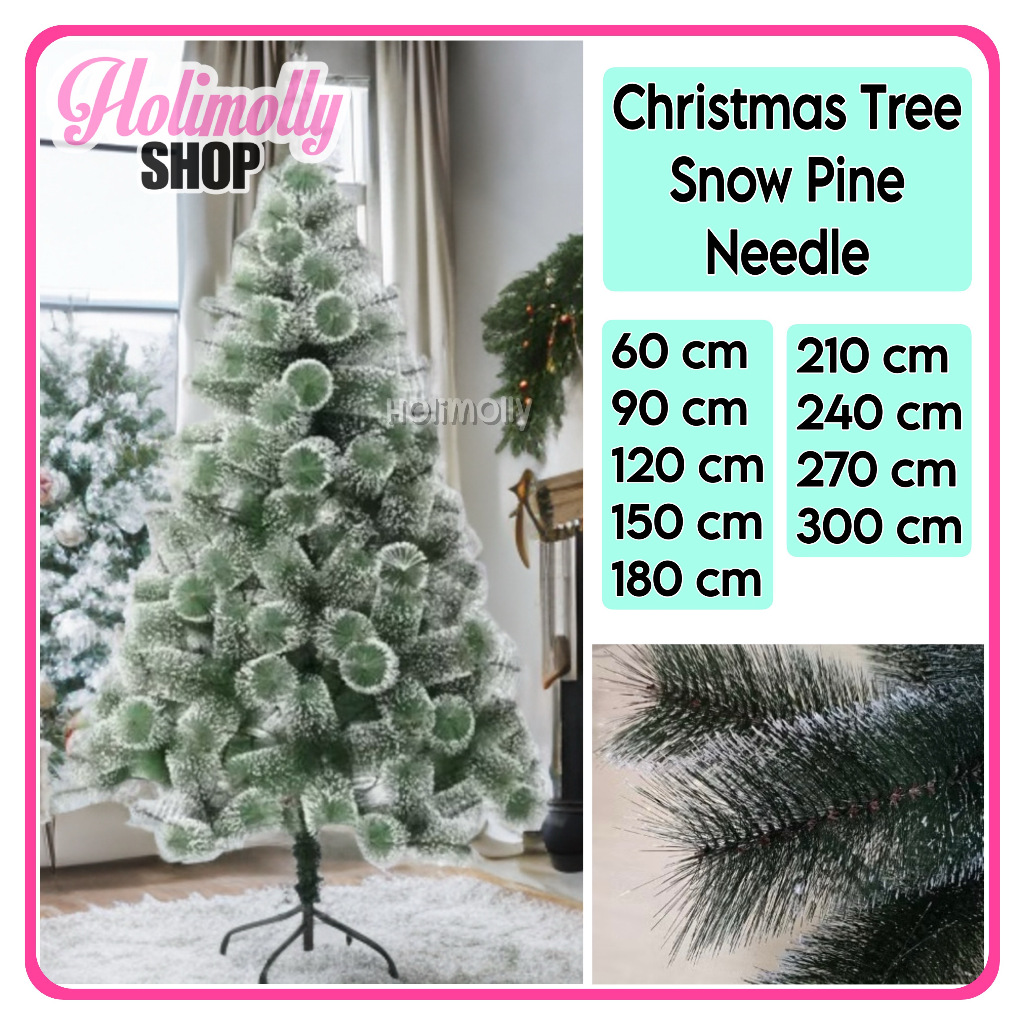 Jual HM - POHON NATAL SNOW PINE NEEDLE ukuran [60] [90] [120] [150] CM ...