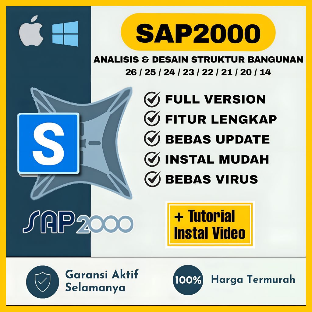 Jual SAP 2000 Terbaru 2025 Versi 26 - 14 Full Version Lifetime Permanen Windows | Tersedia Versi ...