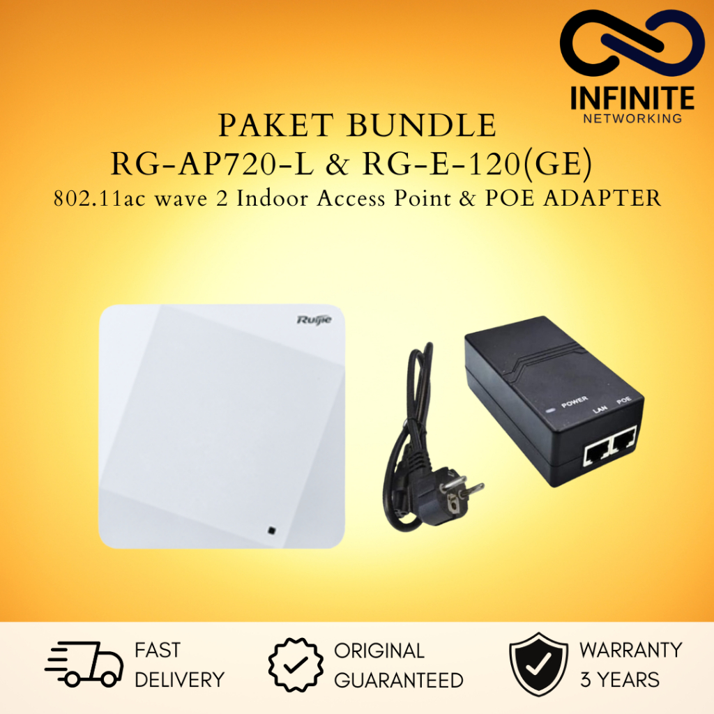 Jual RUIJIE REYEE Access Point Ceiling RG-AP720L sama POE adaptor RG-E ...