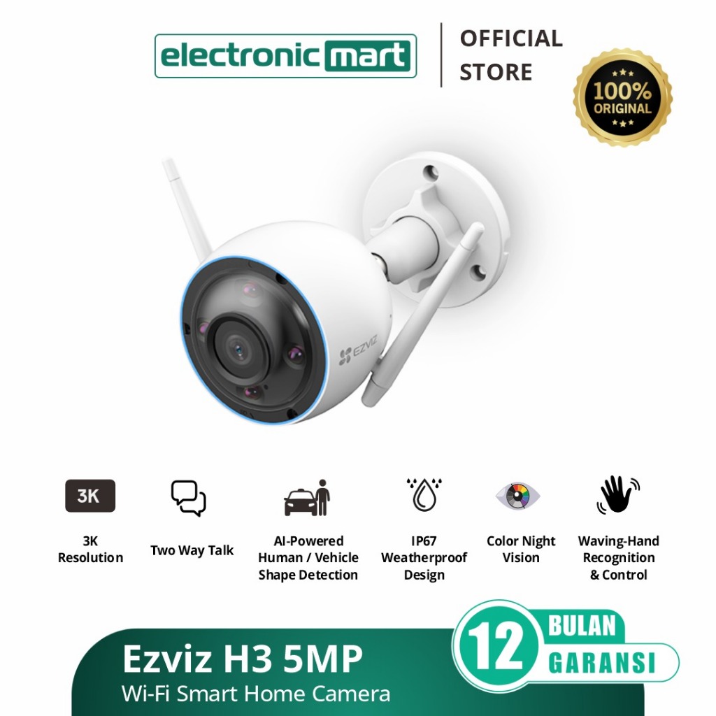 Jual Ezviz H3 3K Smart CCTV Outdoor Home Wifi IP Camera | Shopee Indonesia