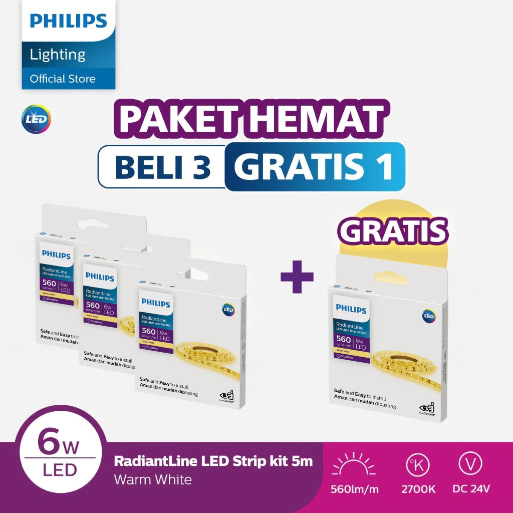 Jual Philips Lampu Led Strip Terlengkap & Harga Terbaru Juni 2026 ...