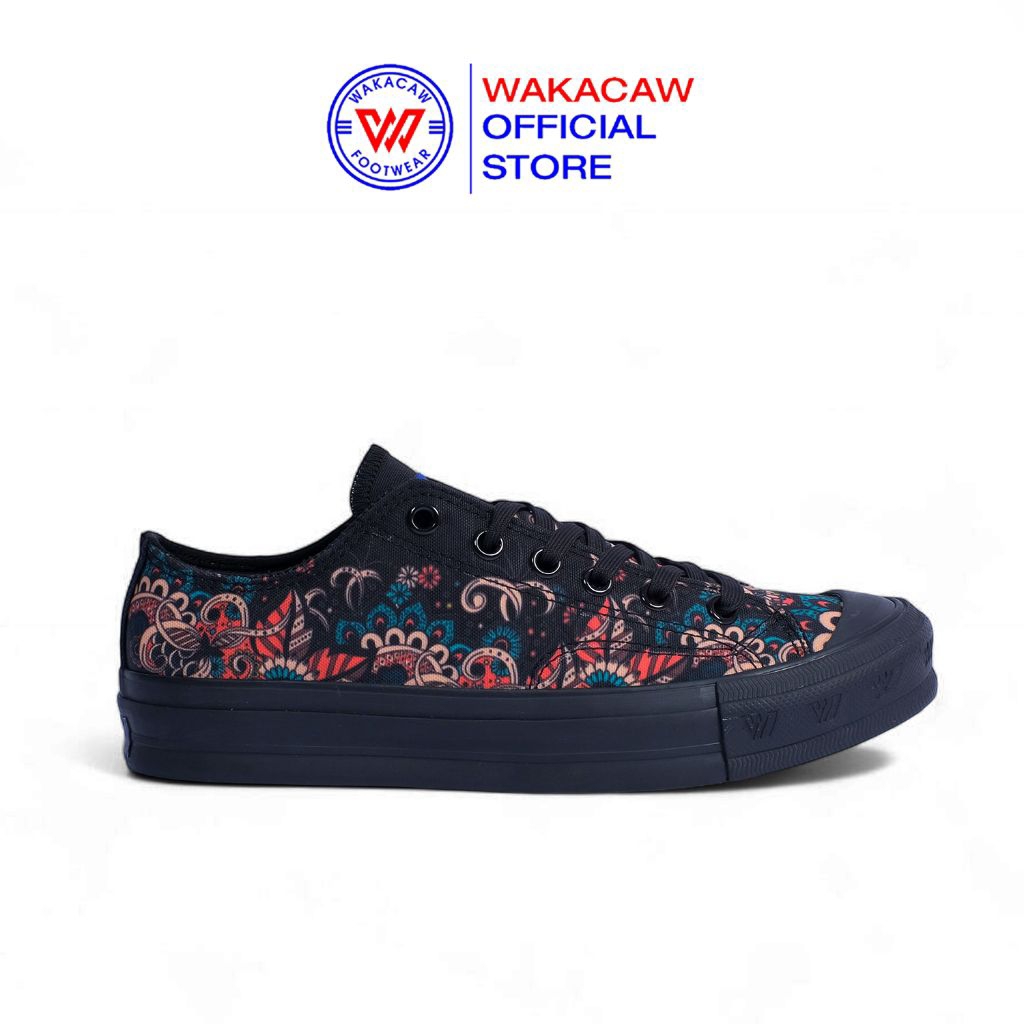 Jual Wakacaw footwear Batik Etnik Low Black - Sepatu Sneakers Casual ...