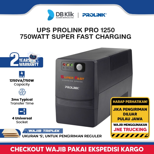Jual Prolink Ups Pro 1250 750Watt Super Fast Charging- Pro1250 Sfcu ...