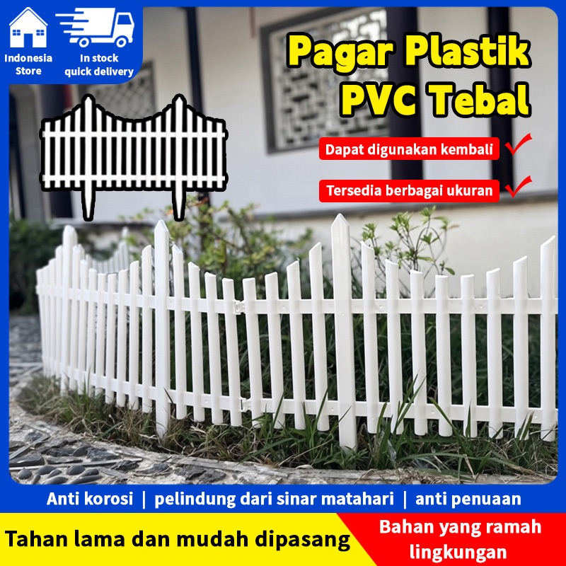 Jual Pagar Plastik PVC Jalan Gerbang Dekorasi DIY/Pagar kebun / Pagar ...