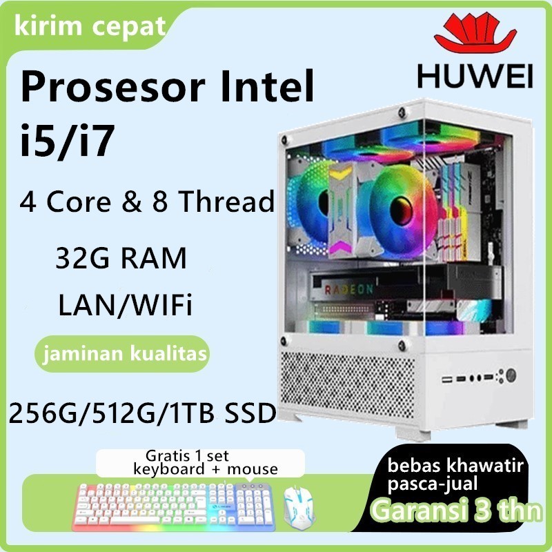 Jual Pc gaming murah Intel i7 RTX3050 Merakit komputer full set desktop ...