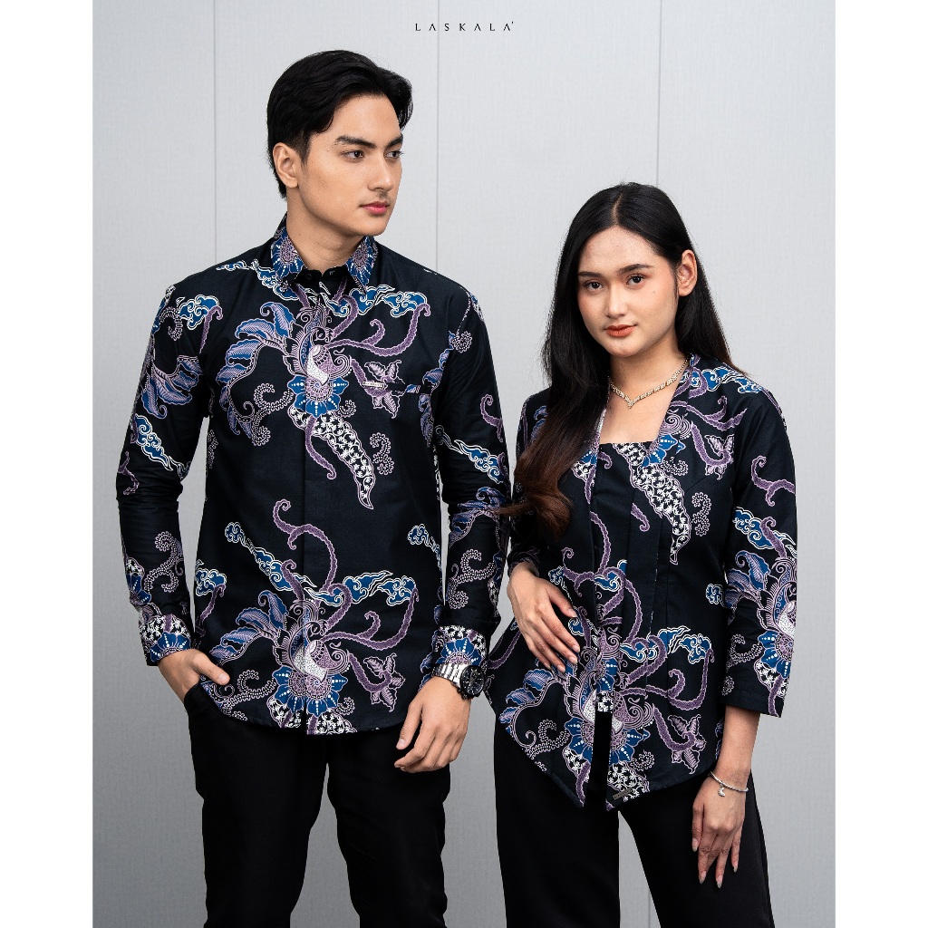 Jual Laskala Batik Premium Laxmi Couple Set Batik Pria dan Kebaya Kutu ...