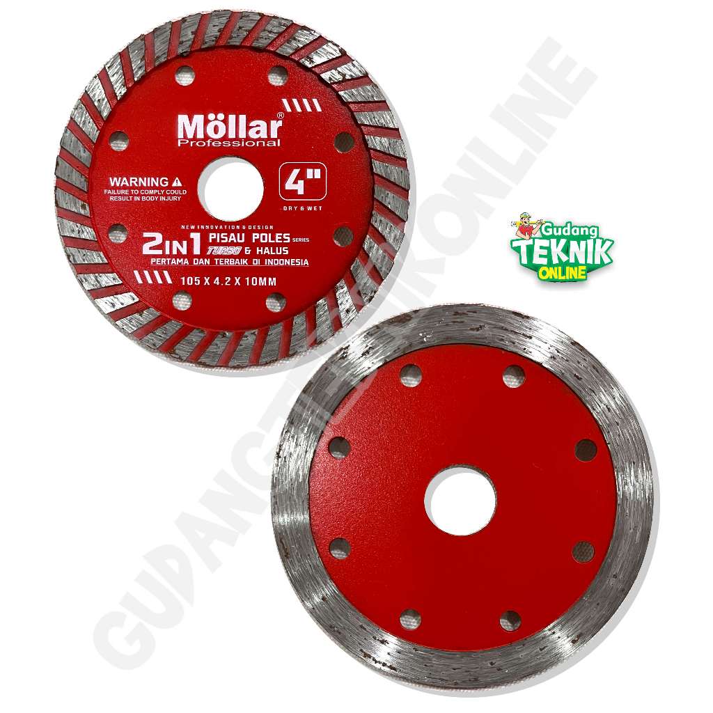Jual Diamond Wheel 4" 2IN1 MOLLAR MLR-DGW042I1 POLES TURBO & HALUS ...