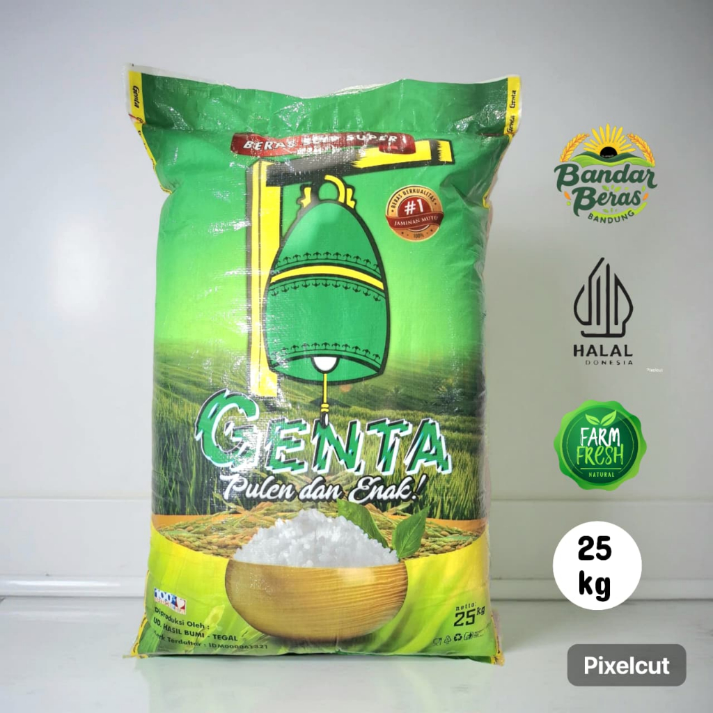 Jual Beras Kepala Super Cap Genta 25 Kg - Pulen dan Enak | Shopee Indonesia