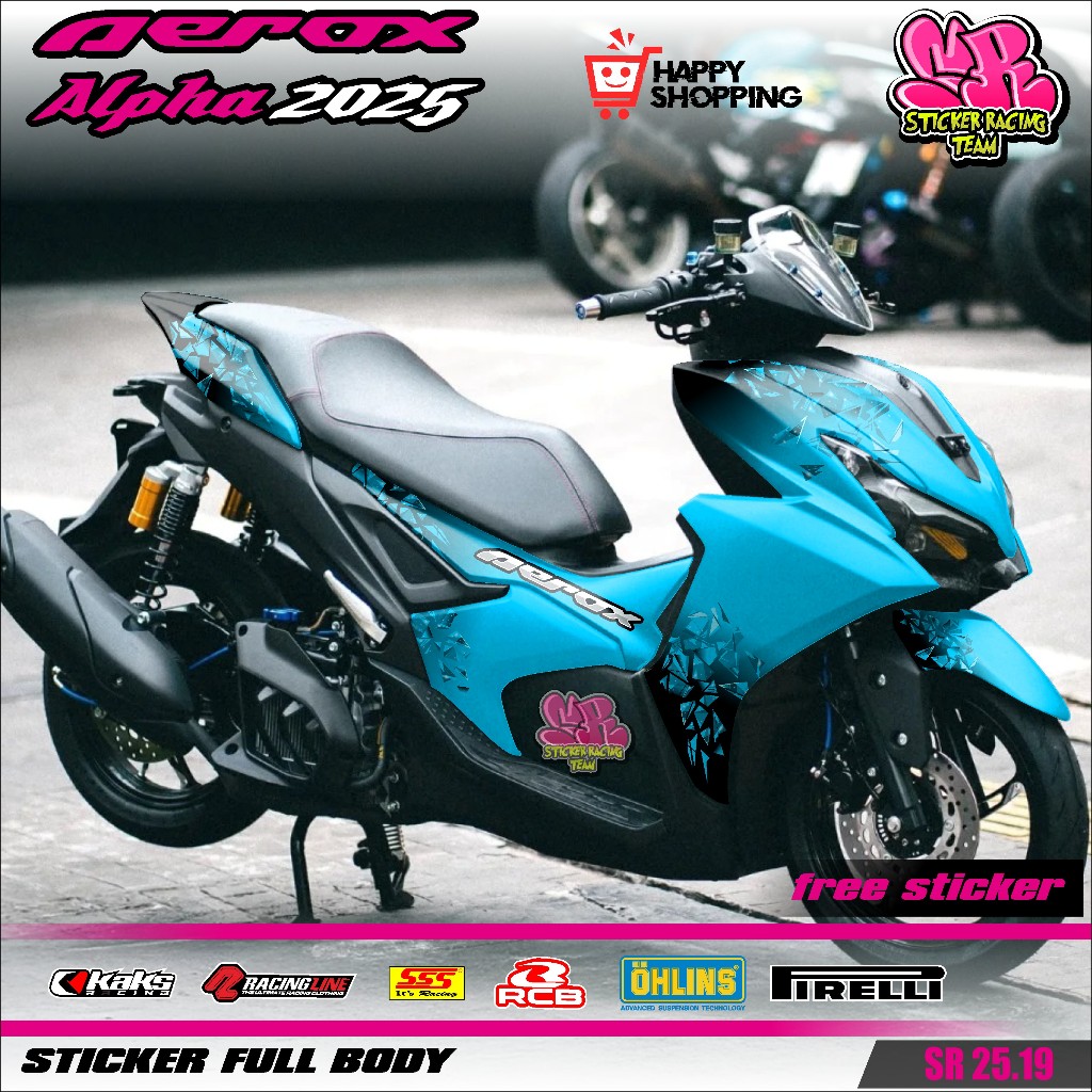 Jual COD Sticker Yamaha Aerox Alpha Turbo Full Body Tahun 2025 Sticker ...