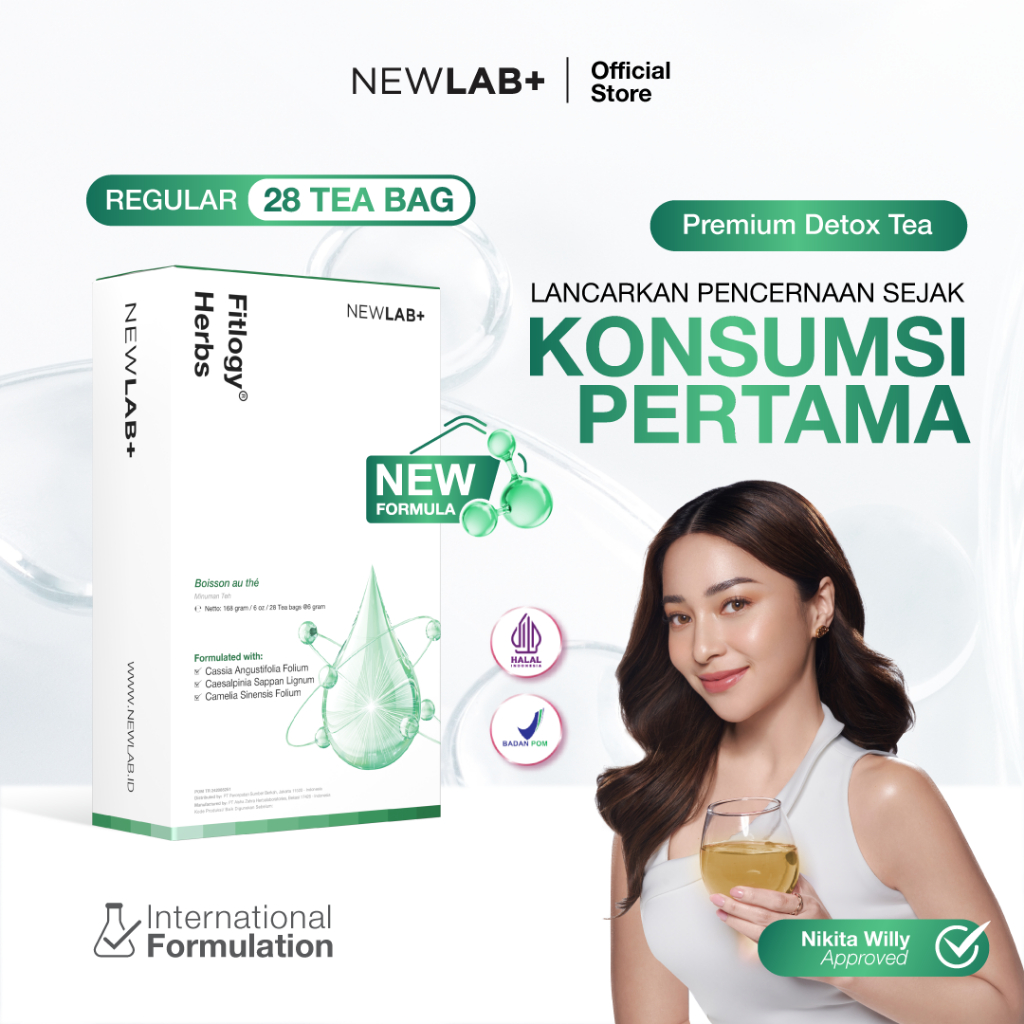 Jual NEWLAB Fitlogy Tea Drink | Herbal Tea | Minuman Teh Hijau Herbal 28 Tea Bags | Shopee Indonesia