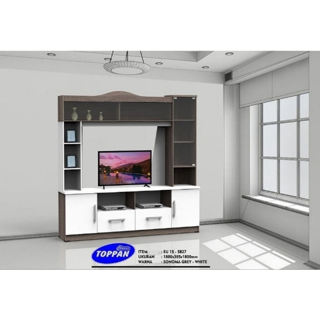 Jual Lemari Hias TV Minimalis 180x180cm - Buffet TV Minimalis - Toppan ...