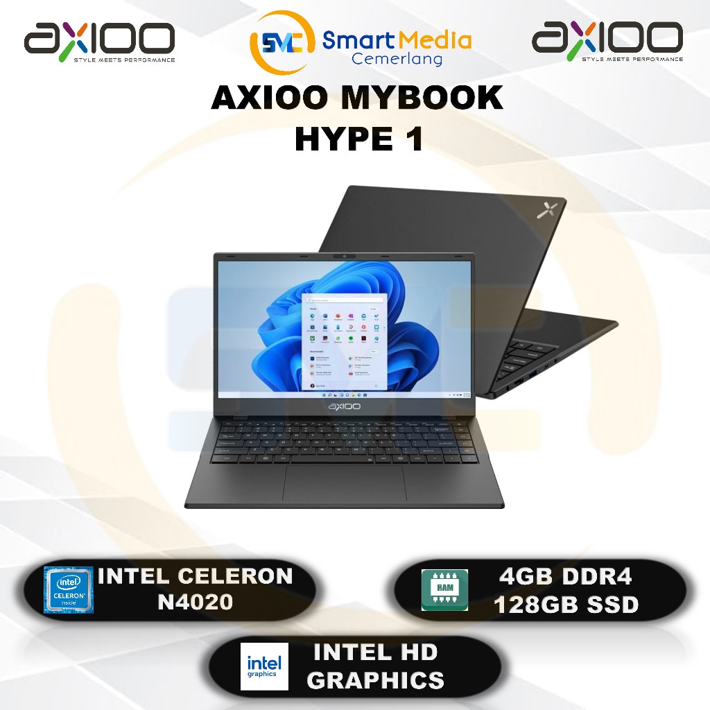 Jual AXIOO MYBOOK HYPE 1 - CELERON N4020 - 4GB - 128GB - INTEL HD - 14 ...