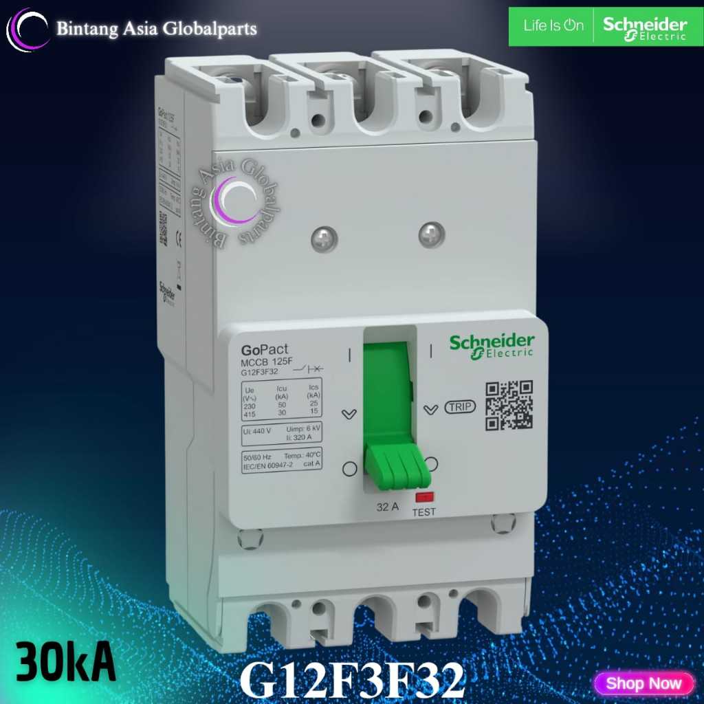 Jual MCCB 3p 32a Schneider Gopact Original / MCCB 3 Phase 32 Ampere ...