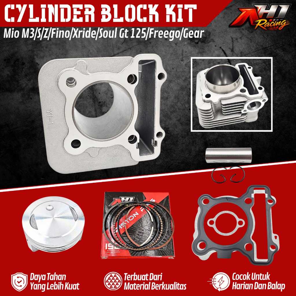 Jual BORING BLOCK BLOK SEHER BORE UP 59 MM MIO M3 FINO SOUL GT XRIDE 125 MIO S Z FREEGO GEAR AH1 ...
