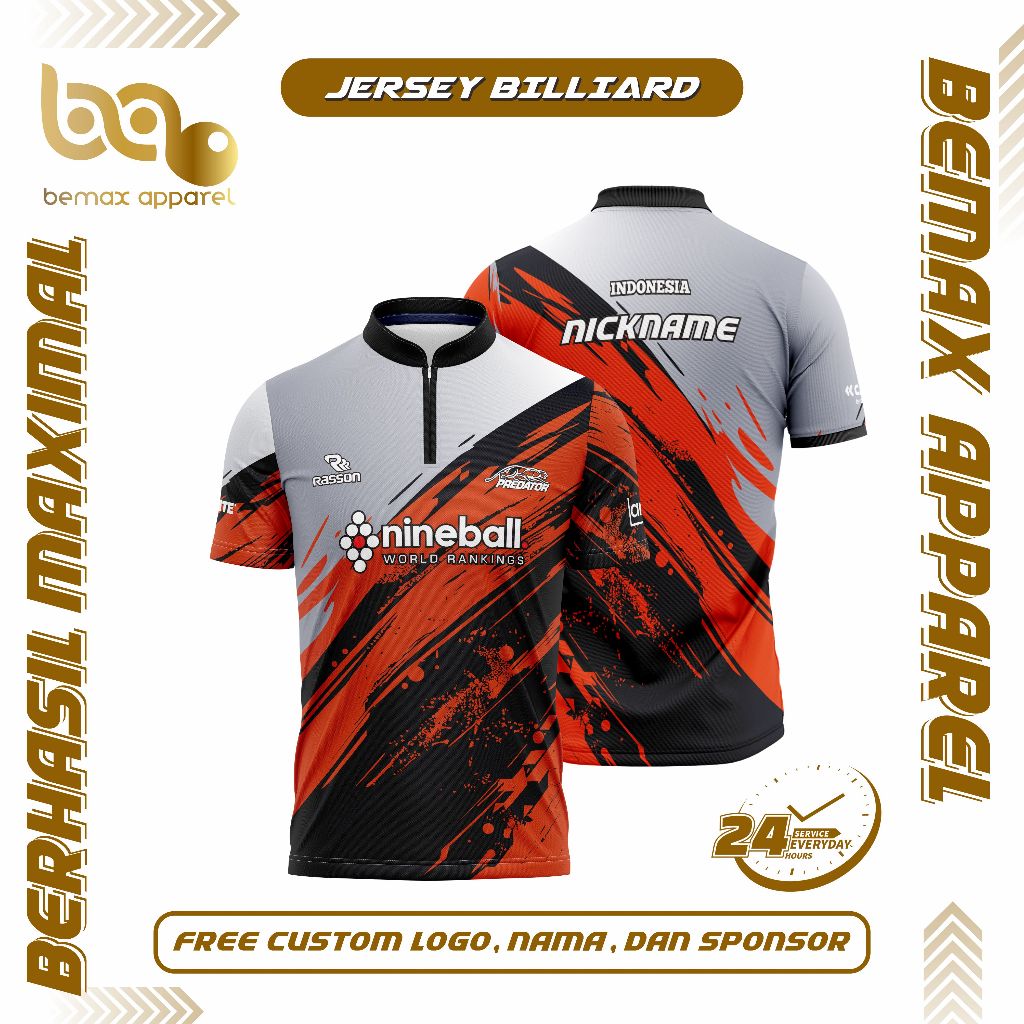 Jual Jersey Billiard Red Fury: Kombinasi Warna Agresif untuk Dominasi ...