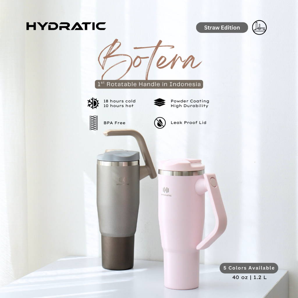 Jual BOTOL MINUM TUMBLER HYDRATIC BOTERA PREMIUM 40oz / 1,2 L - Tahan ...