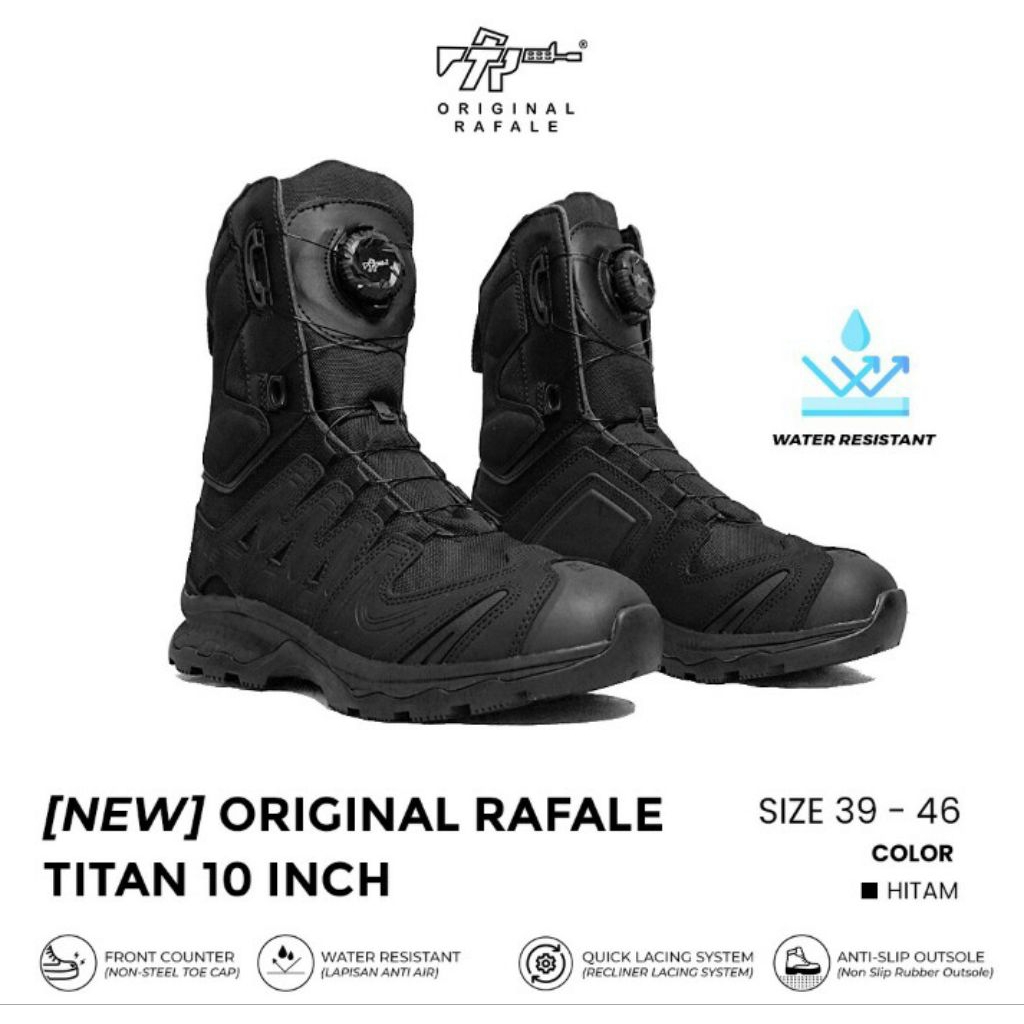 Jual sepatu tactical army boots pdl orginal rafale titan 10inch warna ...