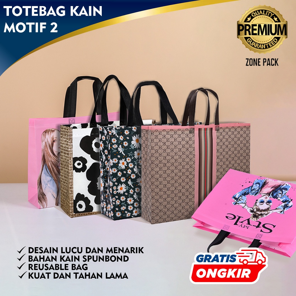 Jual Totebag Kain Motif | Tas Goodibag Belanja Hampers | Paper Bag Kain ...