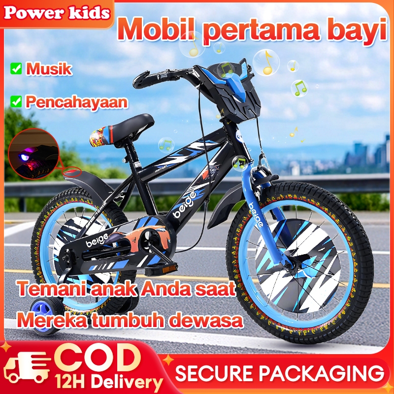 Jual Sepeda anak roda 4 Rangka Baja Karbon belajar Ada roda Bantu Ada ...