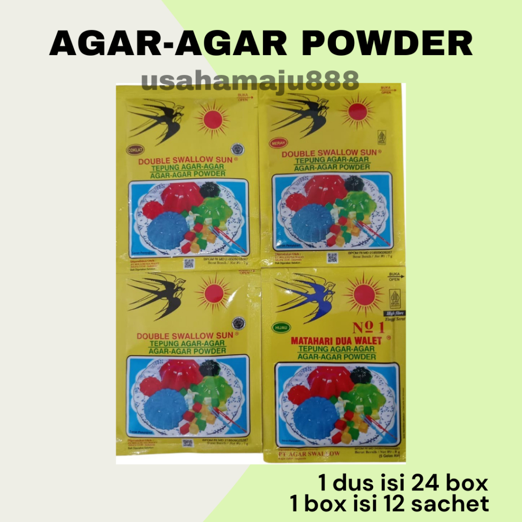 Jual Agar Agar Walet Swallow / Cap Bola Dunia 1 Sachet | Shopee Indonesia