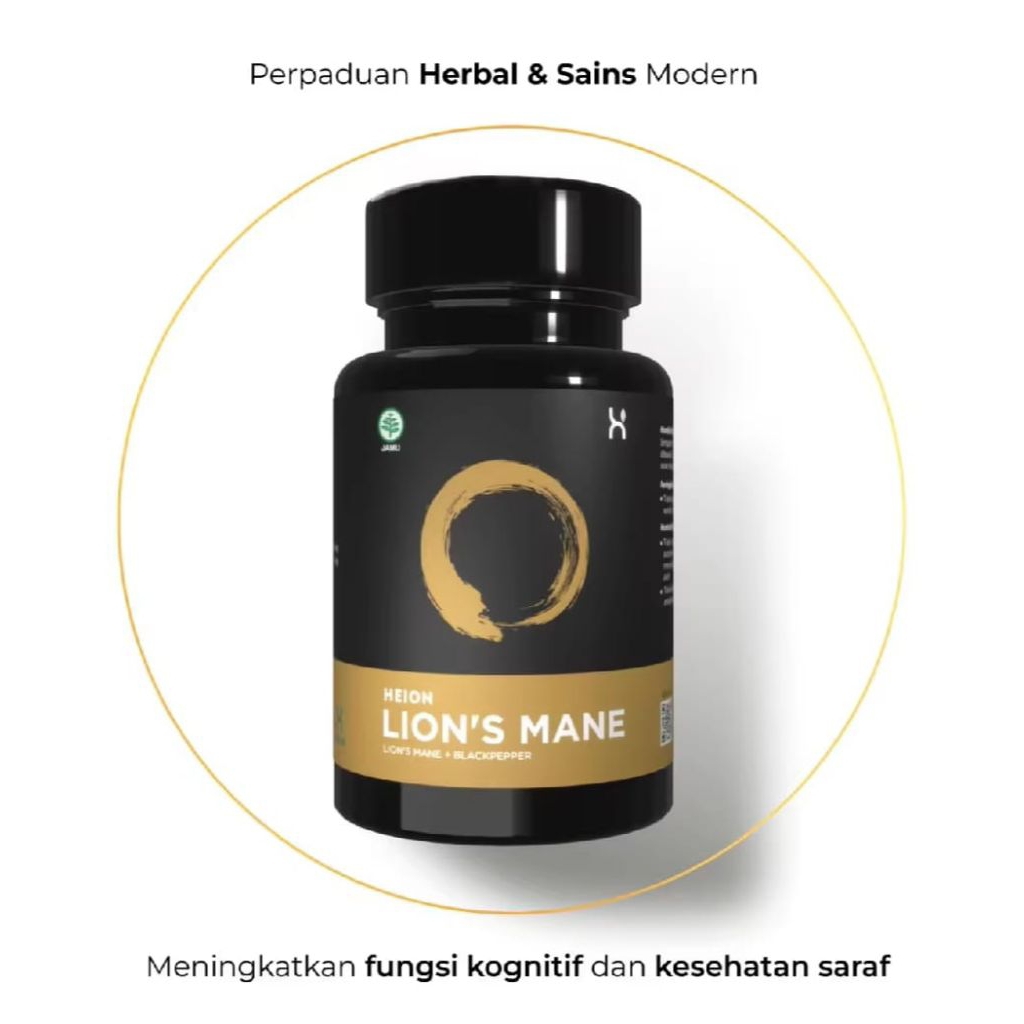 Jual Heion Lion's Mane 60 Kapsul 500Mg BPOM RESMI-Lions Mane Kesehatan ...