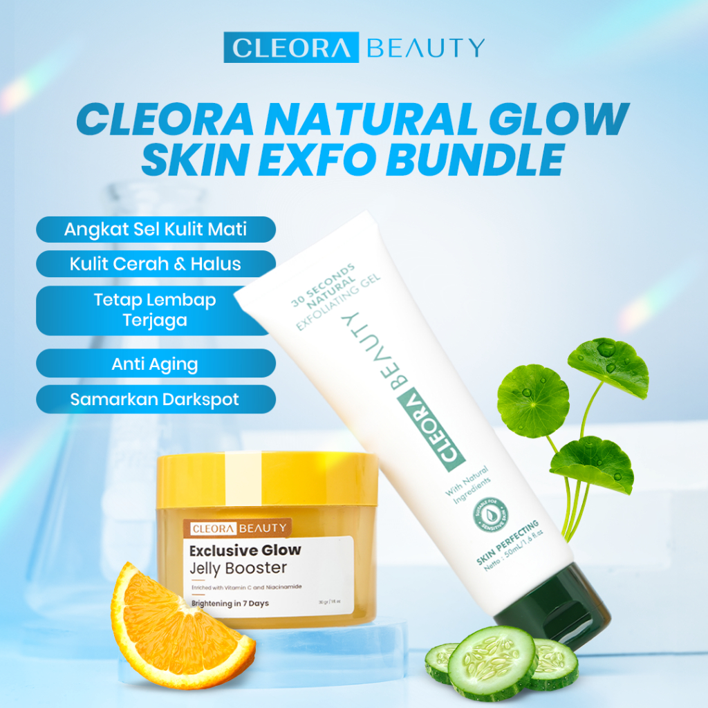 Jual [SPECIAL OFFER] Cleora Natural Glow Skin Exfoliator Paket Bundle ...