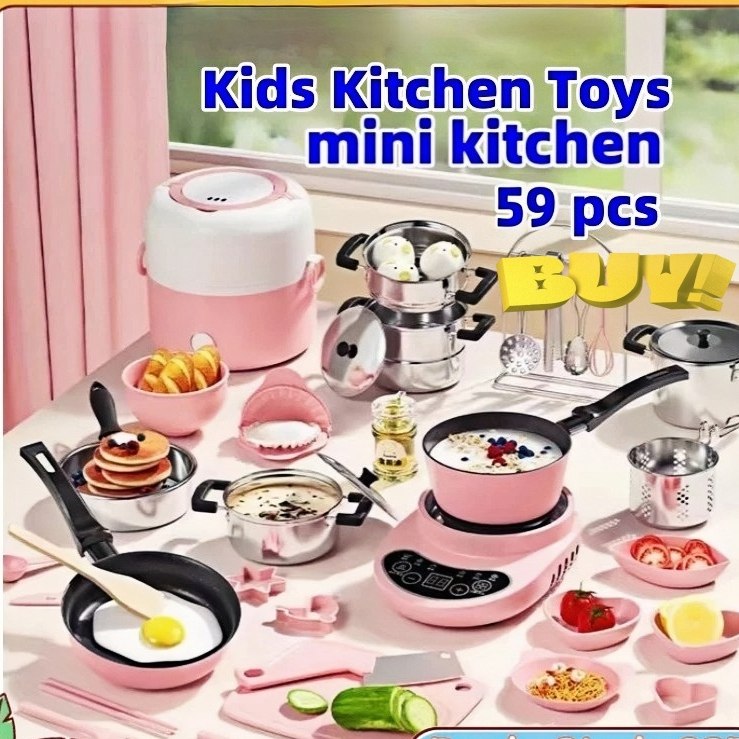 Jual 【Lowest price】59pcs Set Dapur Mini Mainan Masak Pura-pura Anak ...