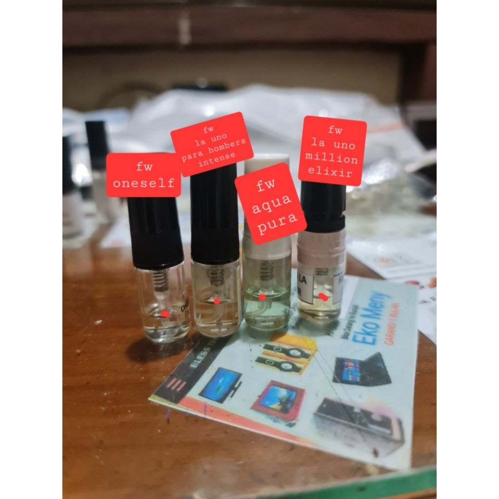 Jual decant parfum fragrance world la uno million elixir, la uno para ...