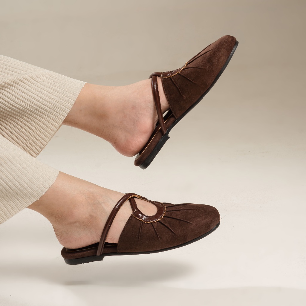 Jual Dianable - Lula Brown Mules Shoes Wanita | Shopee Indonesia
