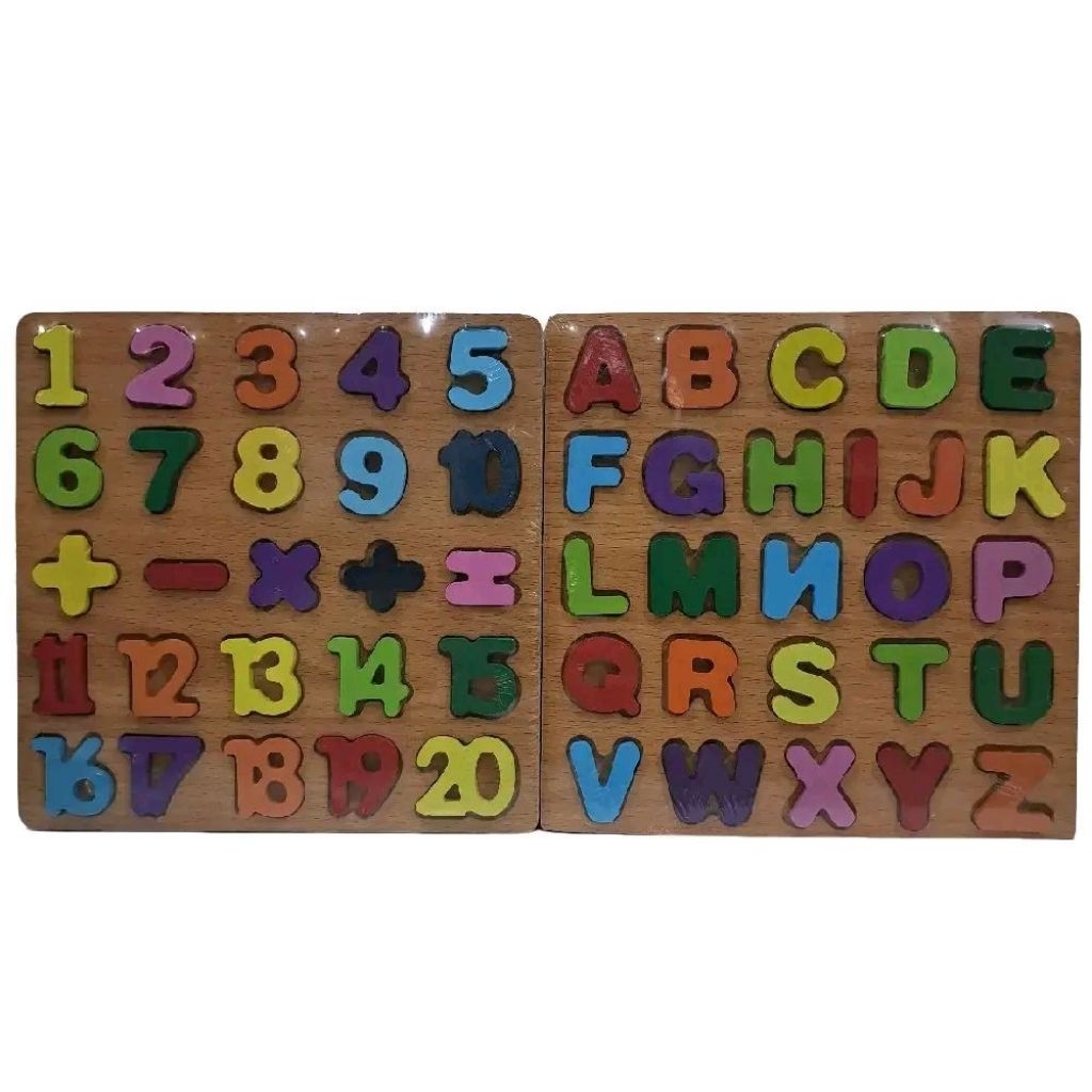Jual mainan edukasi puzzle angka dan huruf pasel number and alphabet ...