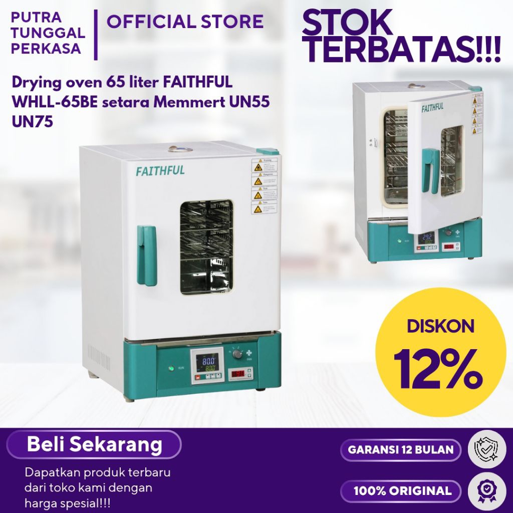 Jual Drying oven 65 liter FAITHFUL WHLL-65BE setara Memmert UN55 UN75 ...