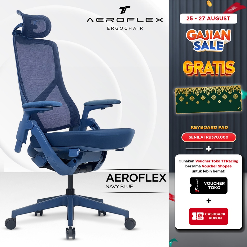 Jual TTRacing AeroFlex Ergonomic Office Chair | Kursi Kantor Ergonomis [Garansi 2 Tahun ...