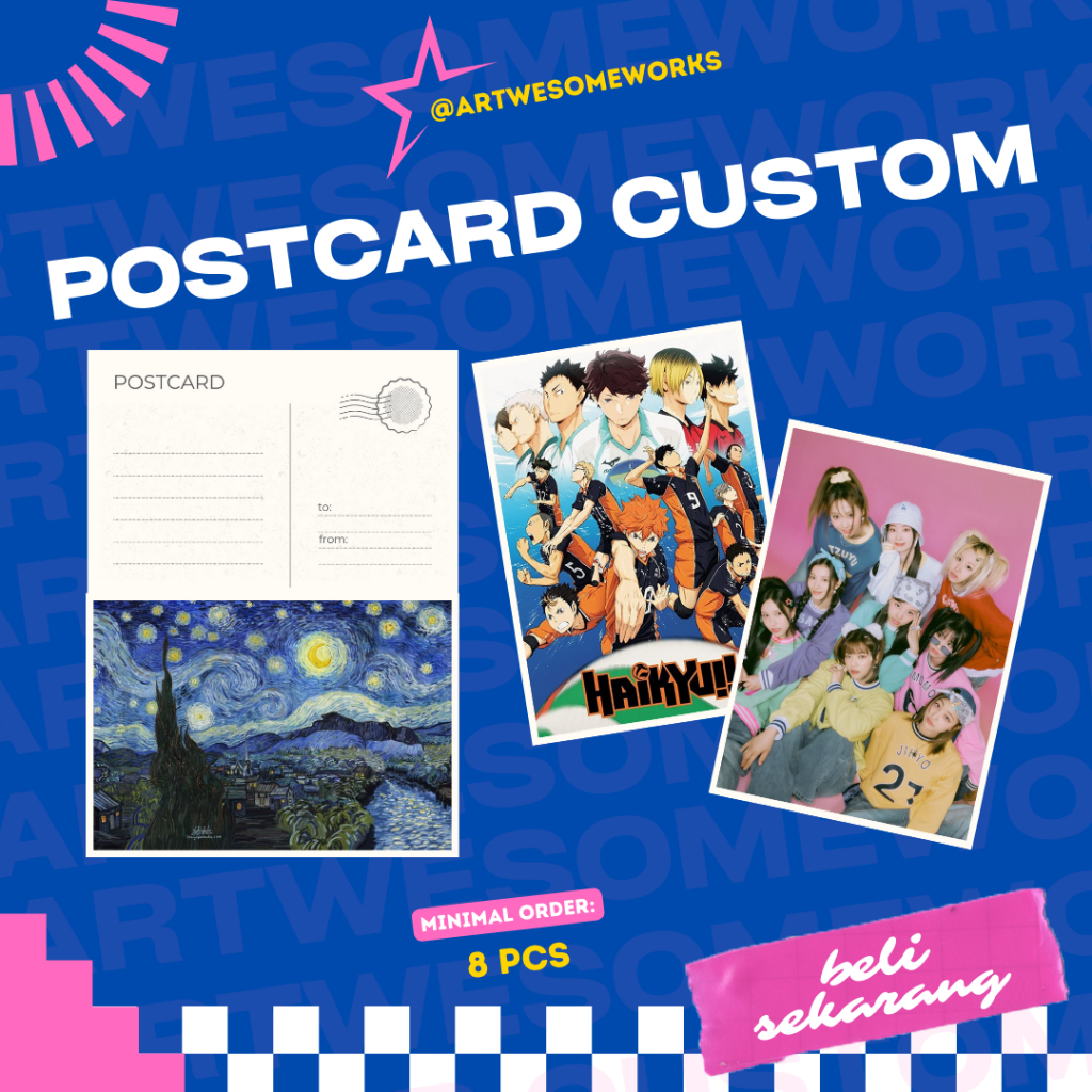 Jual CUSTOM POSTCARD / ART PRINT DENGAN LAMINASI | Shopee Indonesia
