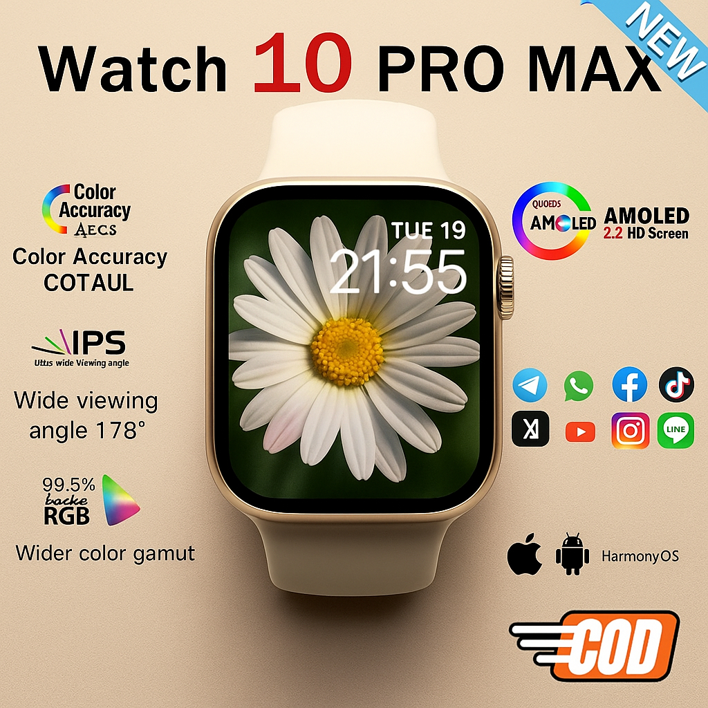 Jual [2025 New 100%ORI] Samsung SmartWatch 10 pro max Wanita dan Pria ...