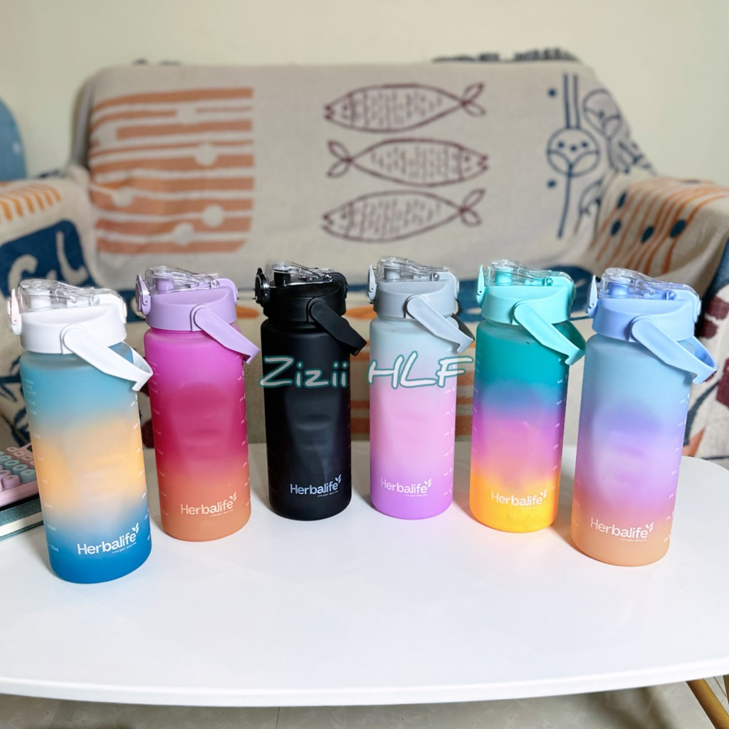 Jual Botol 1800 ml sporty hblf dengan 2 cara minum dengan holder HP ...