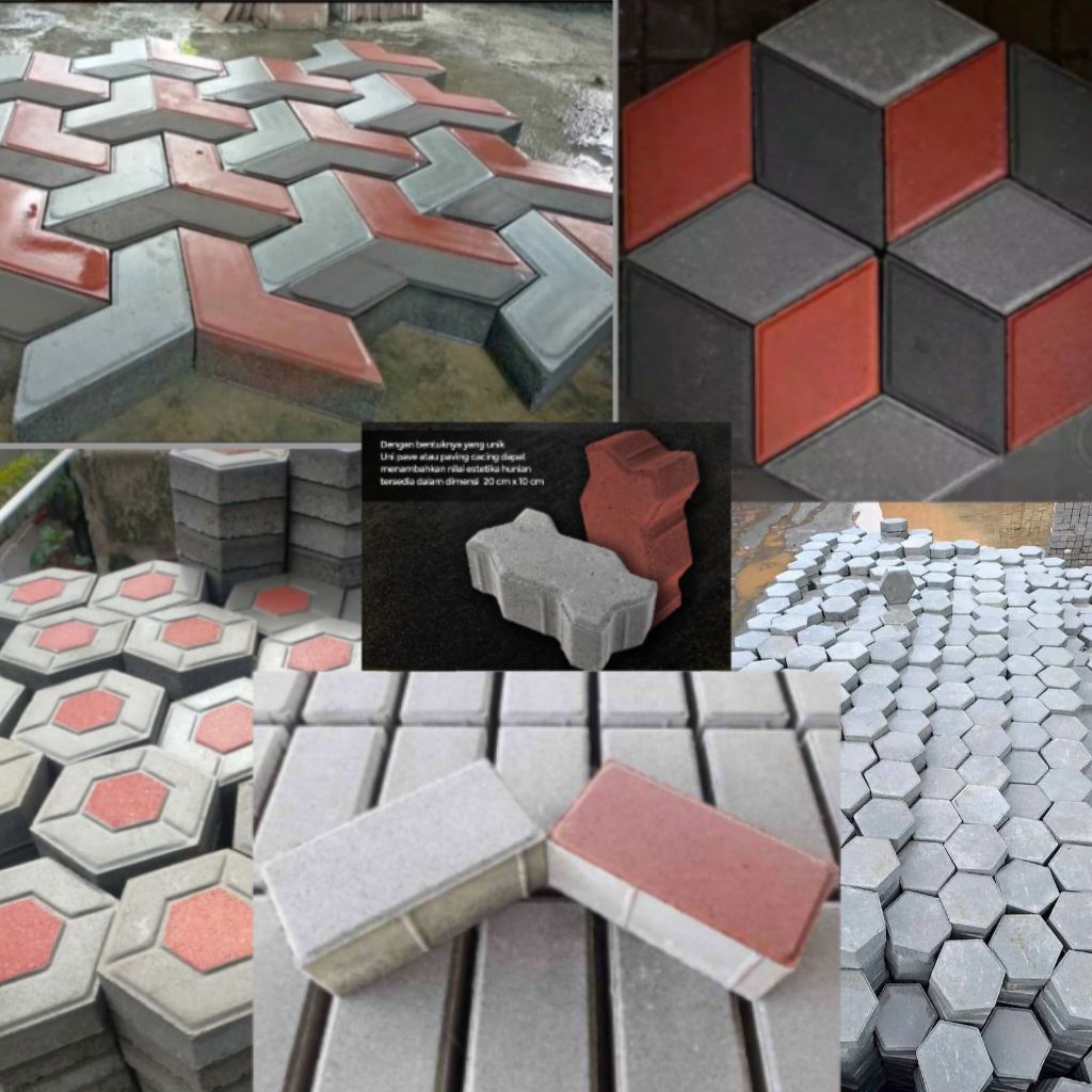 Jual Paving Block 3D/Paving Block Hexagonal/Grass Block/Paving All ...