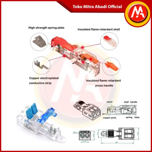 Jual Quick T-Type Stripping Wiring Connector Terminal Block 32A 250V ...