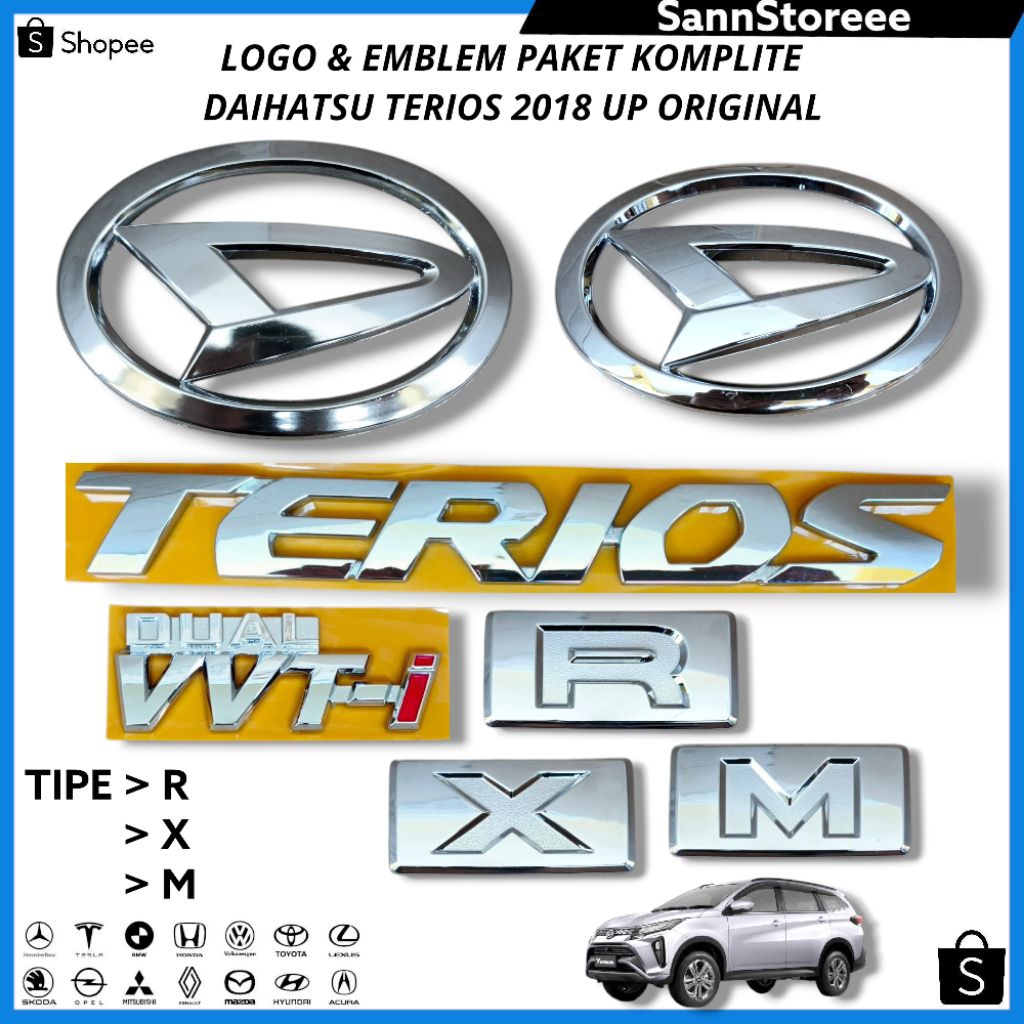 Jual Logo Dan Emblem Paket Komplit TERIOS 2018 Up Original/ Emblem Logo ...