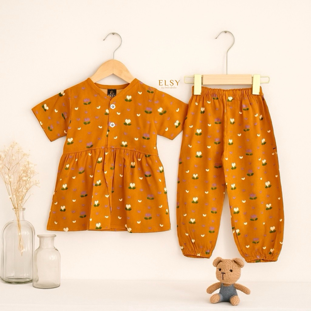 Jual 1-5 tahun setelan anak perempuan one set anak bahan rayon | Shopee ...
