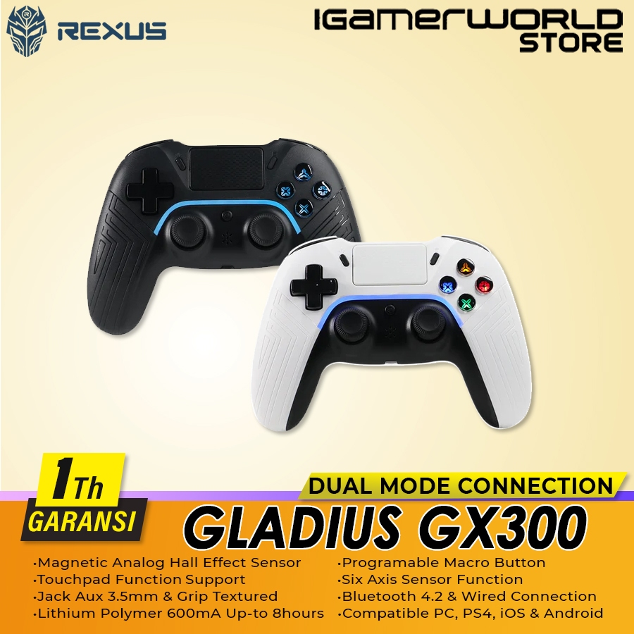 Jual Rexus Gladius GX300 Bluetooth Gamepad / Joystick / Stick | Shopee ...