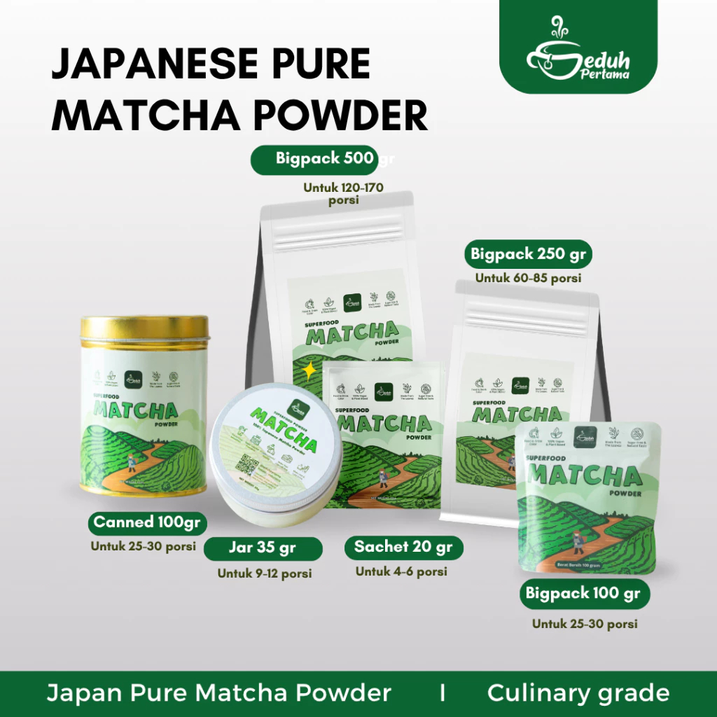 Jual Seduh Pertama - Pure Matcha Bigpack - Culinary Grade - Superfood ...