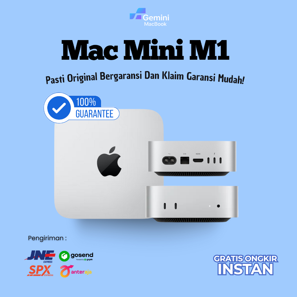 Jual Mac mini 2020 M1 Chip Ram 8 16 Ssd 256Gb 512Gb Second Original ...